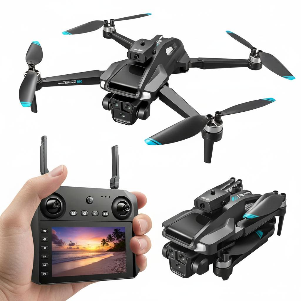 HD 5G Triple Camera Drone – Long-Range Flying Obstacle-Avoidance UAV f ...